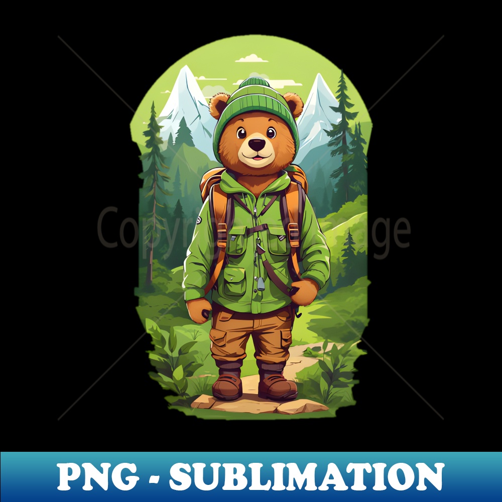 Bear cub explorer in forrest cartoon comic graphic for kids | Inspire ...
