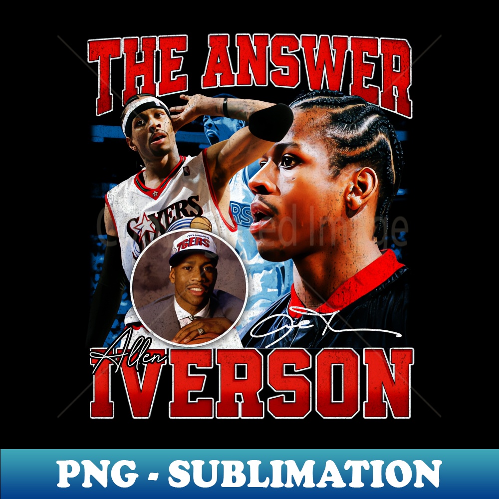 Allen Iverson The Answer Basketball Signature Vintage Retro | Inspire ...