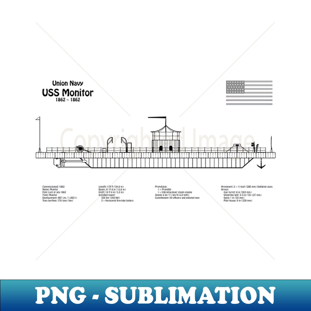 USS Monitor ship Ironclad of American Civil War - BDpng - Sp - Inspire ...