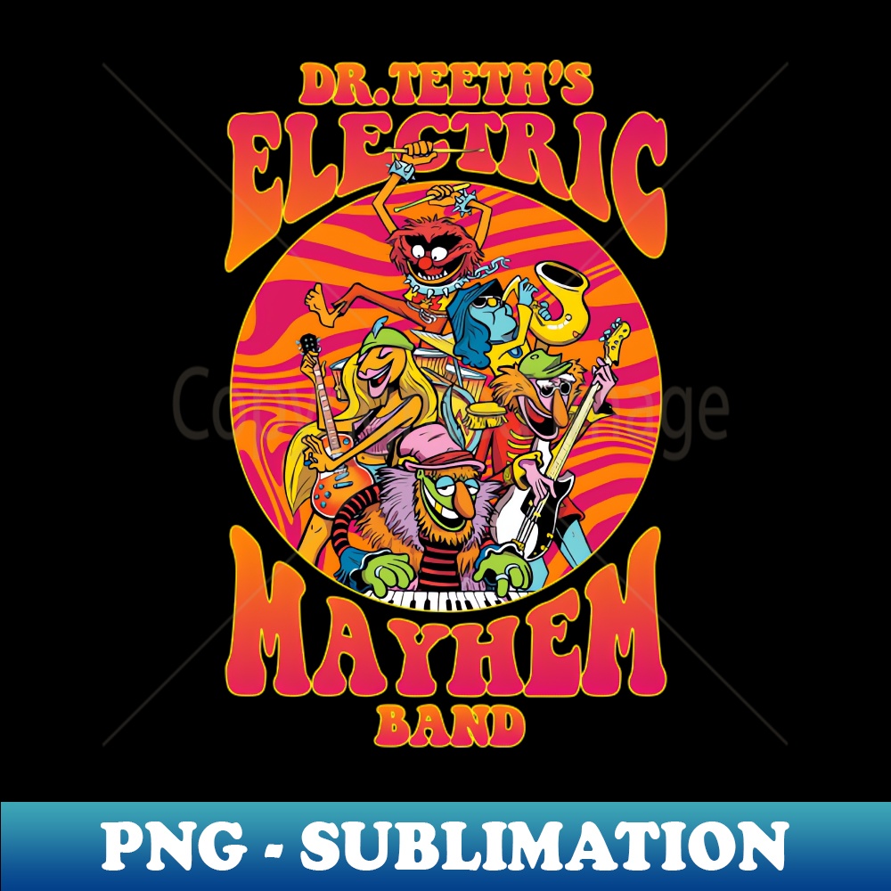 Dr Teeth Electric Mayhem Band - Retro PNG Sublimation Digita | Inspire ...