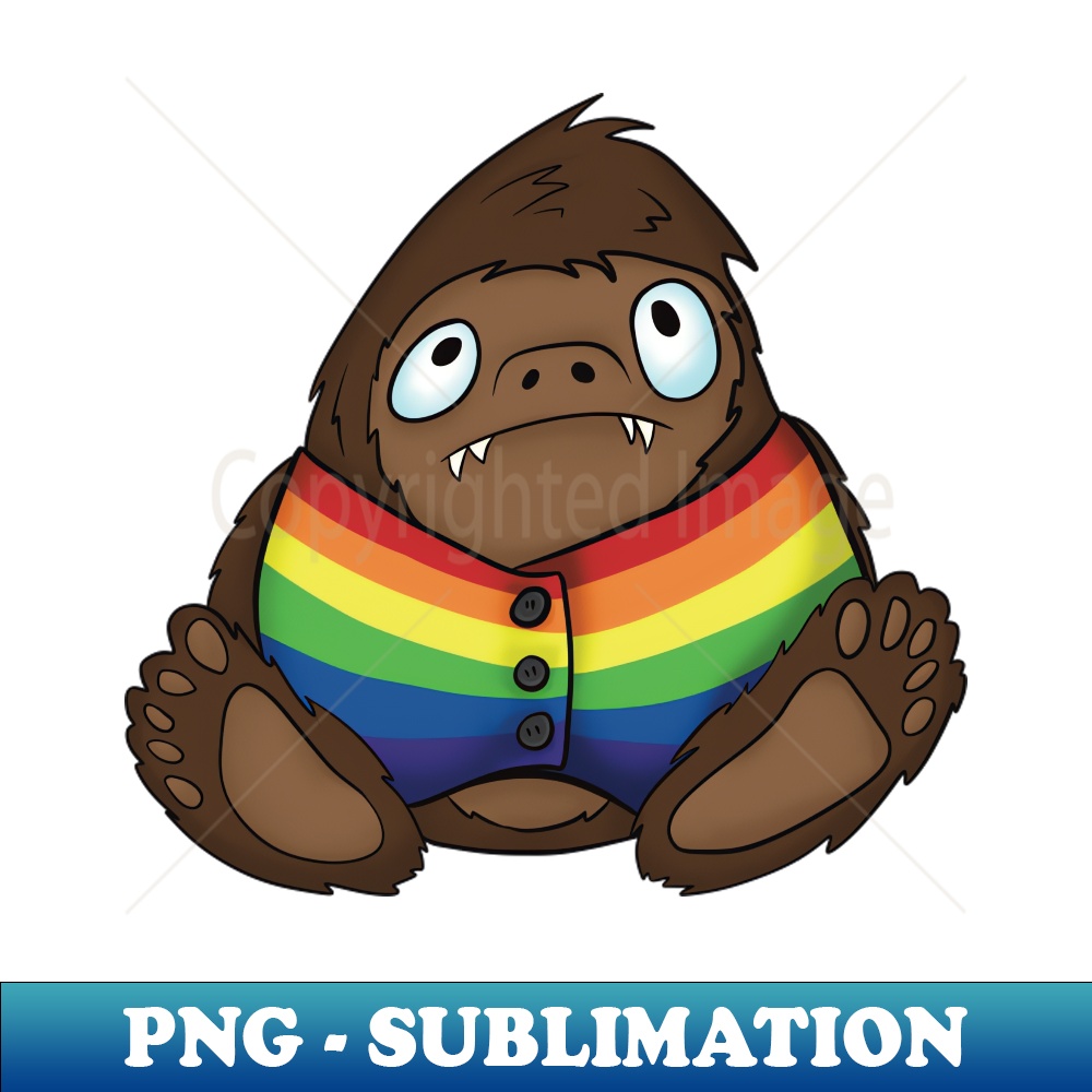 Pride Bigfoot Rainbow Vest - Sublimation-Ready PNG File - Sp | Inspire ...