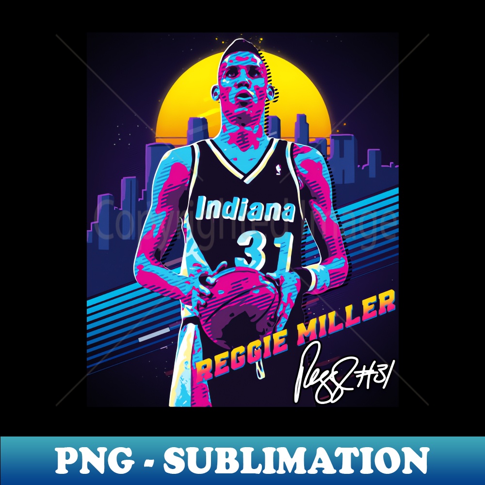 Reggie Miller Choke Sign Basketball Legend Signature Vintage | Inspire ...