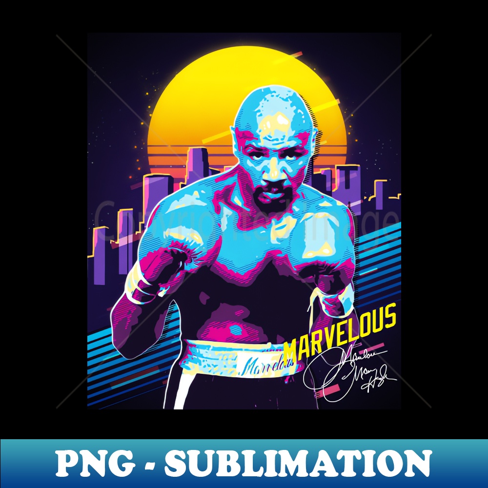 Marvelous Marvin Hagler Boxing Legend Signature Vintage Retr | Inspire ...