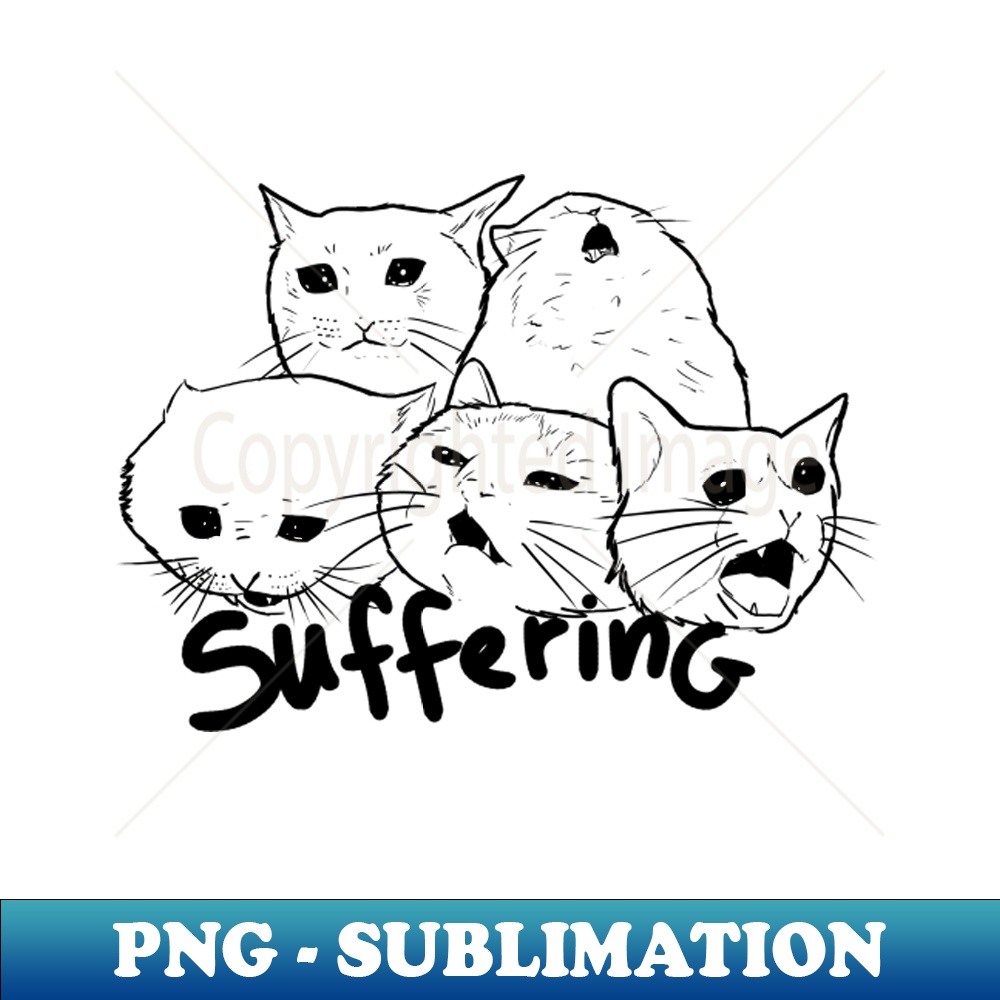 Suffering- crying cat meme - Aesthetic Sublimation Digital F - Inspire ...