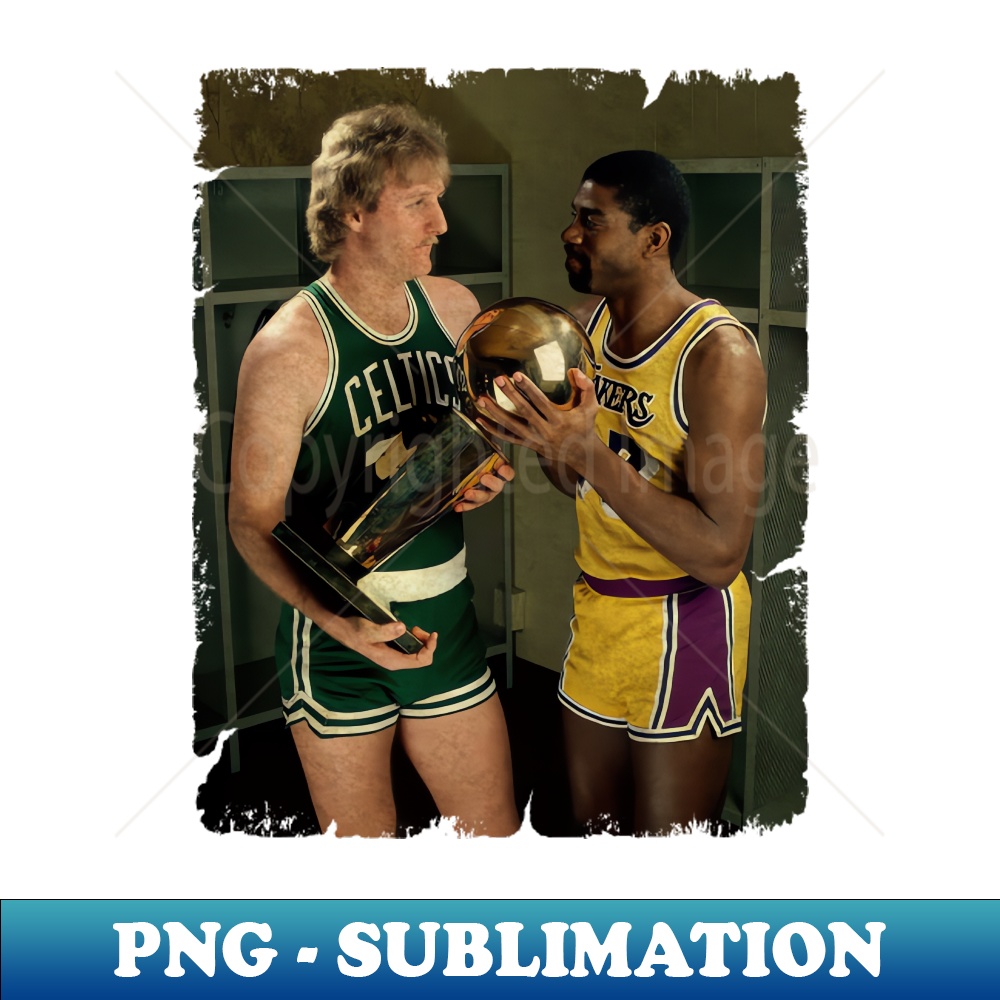 Larry Bird and Magic Johnson - Signature Sublimation PNG Fil | Inspire Uplift