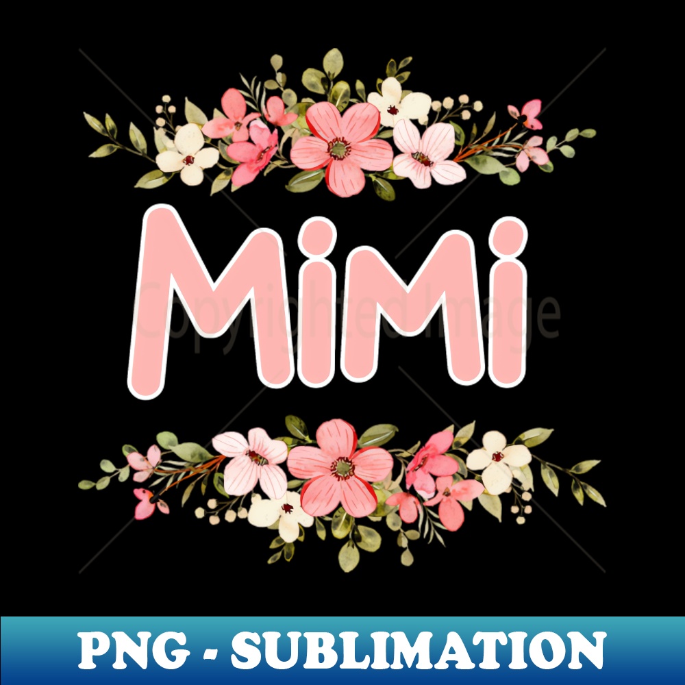 Flower Border Mimi Name Label - High-Quality PNG Sublimation | Inspire ...