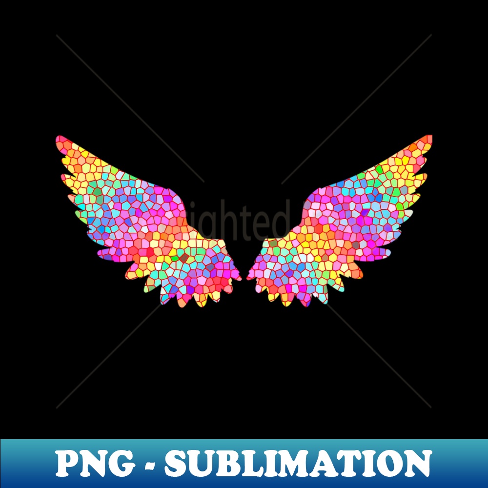 Rainbow Angel Wimgs - Modern Sublimation PNG File - Fashiona | Inspire ...