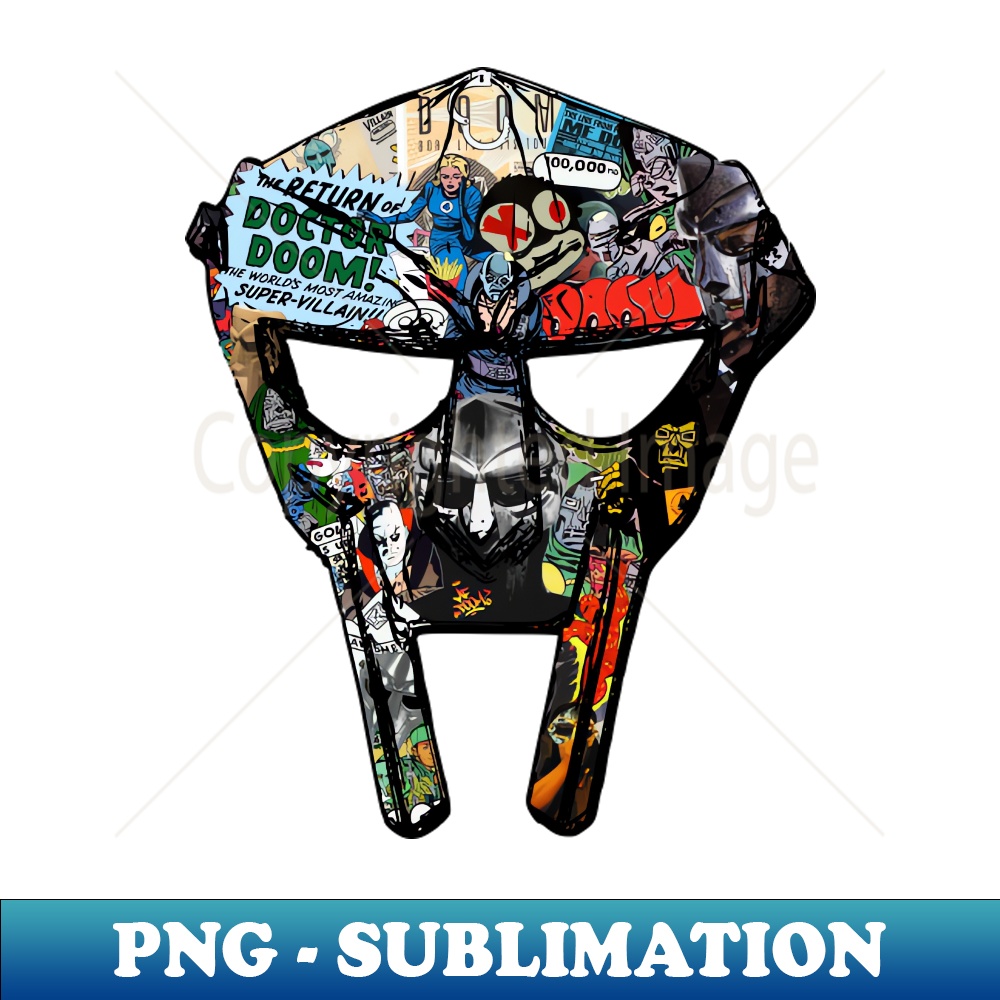 MF Doom Mask Collage - Professional Sublimation Digital Down | Inspire ...