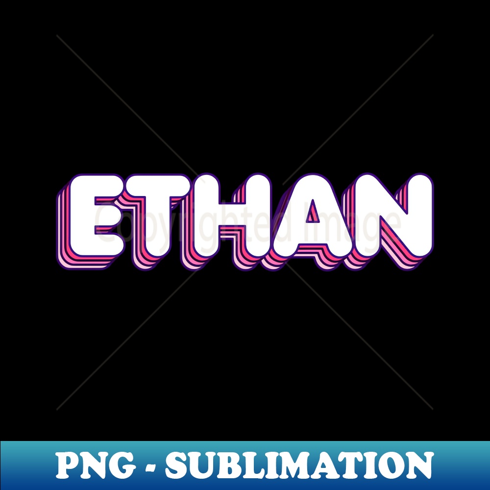Pink Layers Ethan Name Label - High-Quality PNG Sublimation | Inspire ...