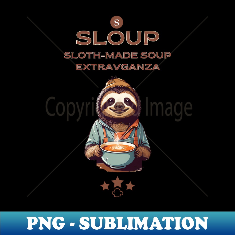 Sweet Sloth chef cooking soup logo - Digital Sublimation Dow | Inspire ...