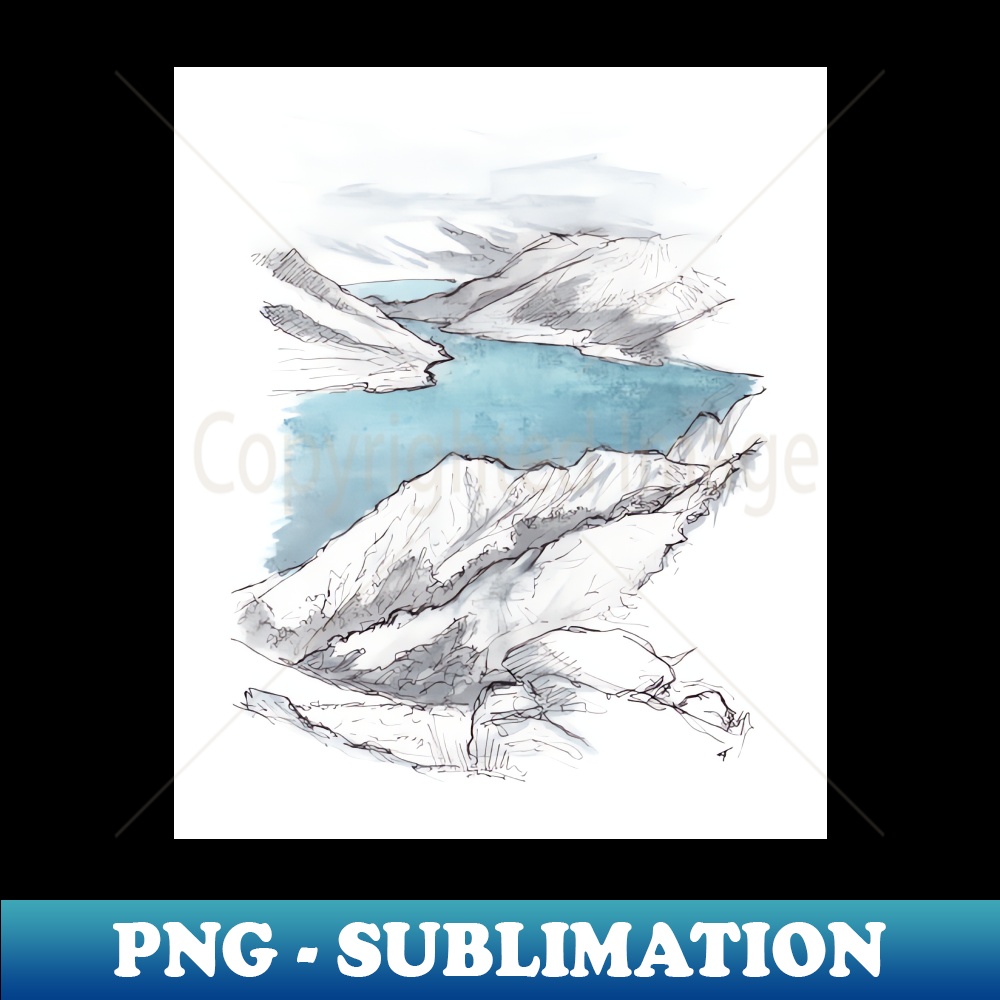 Lake Hawea - The Neck - Winter - PNG Transparent Sublimation - Inspire ...