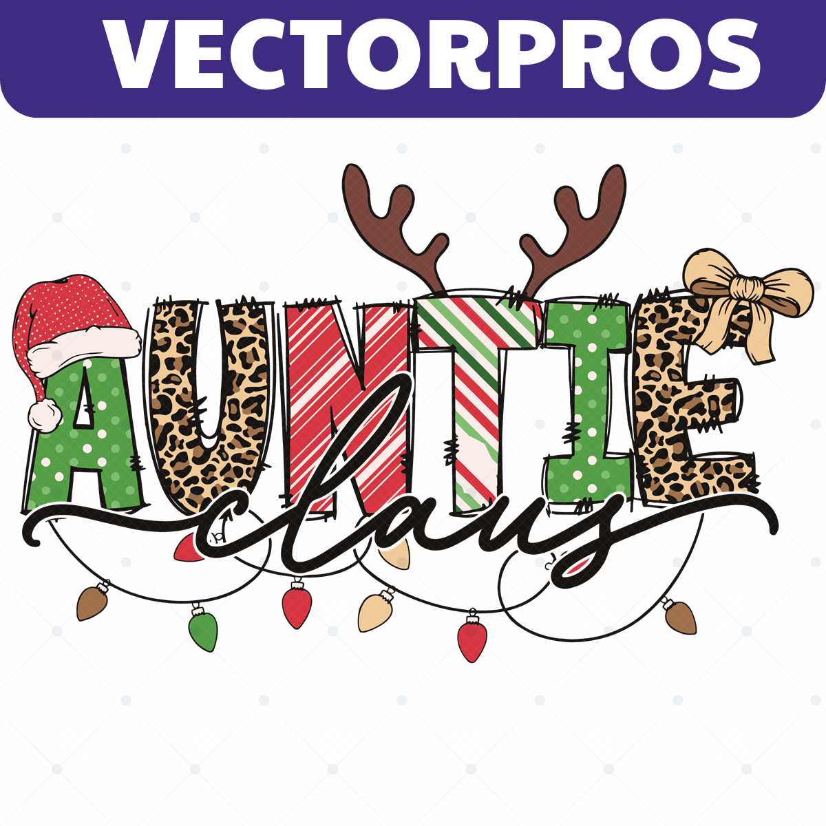 Auntie Christmas Family Claus SVG Cutting Digital File | Inspire Uplift