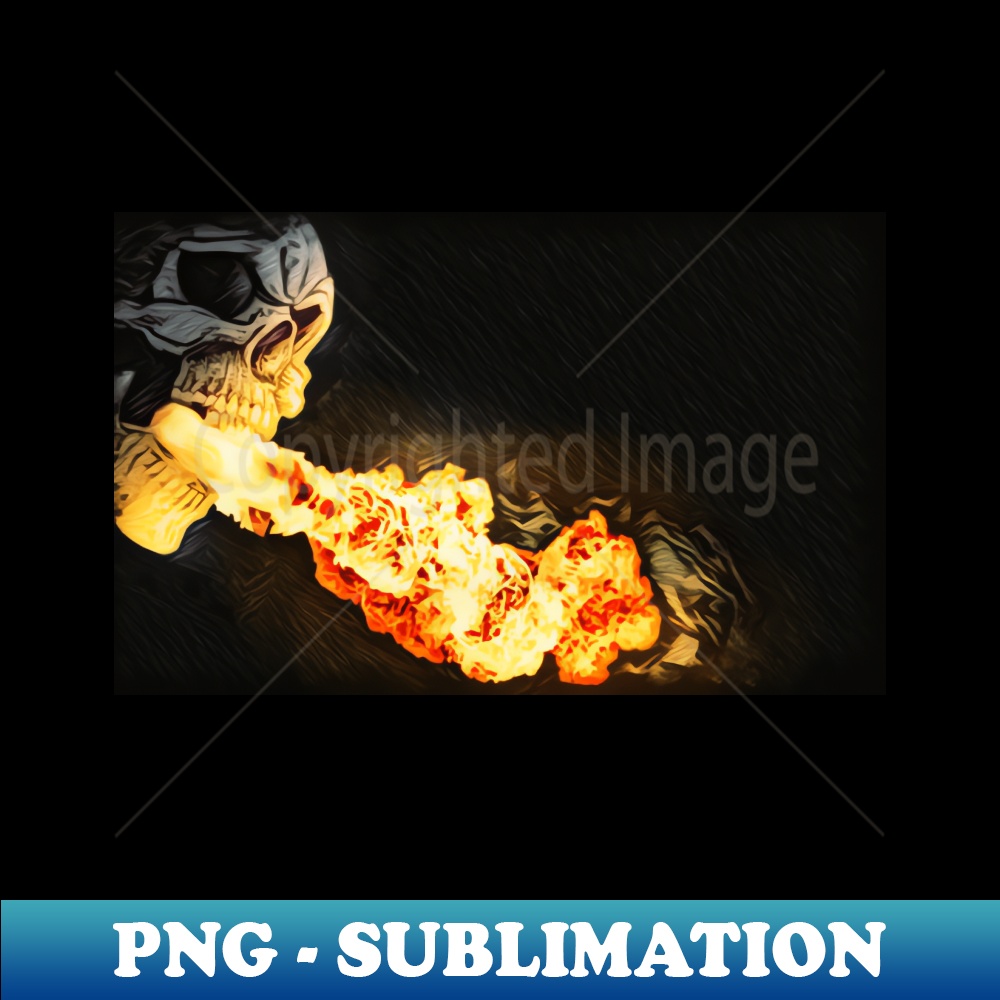Skull blowing Hell Fire - Elegant Sublimation PNG Download - | Inspire ...
