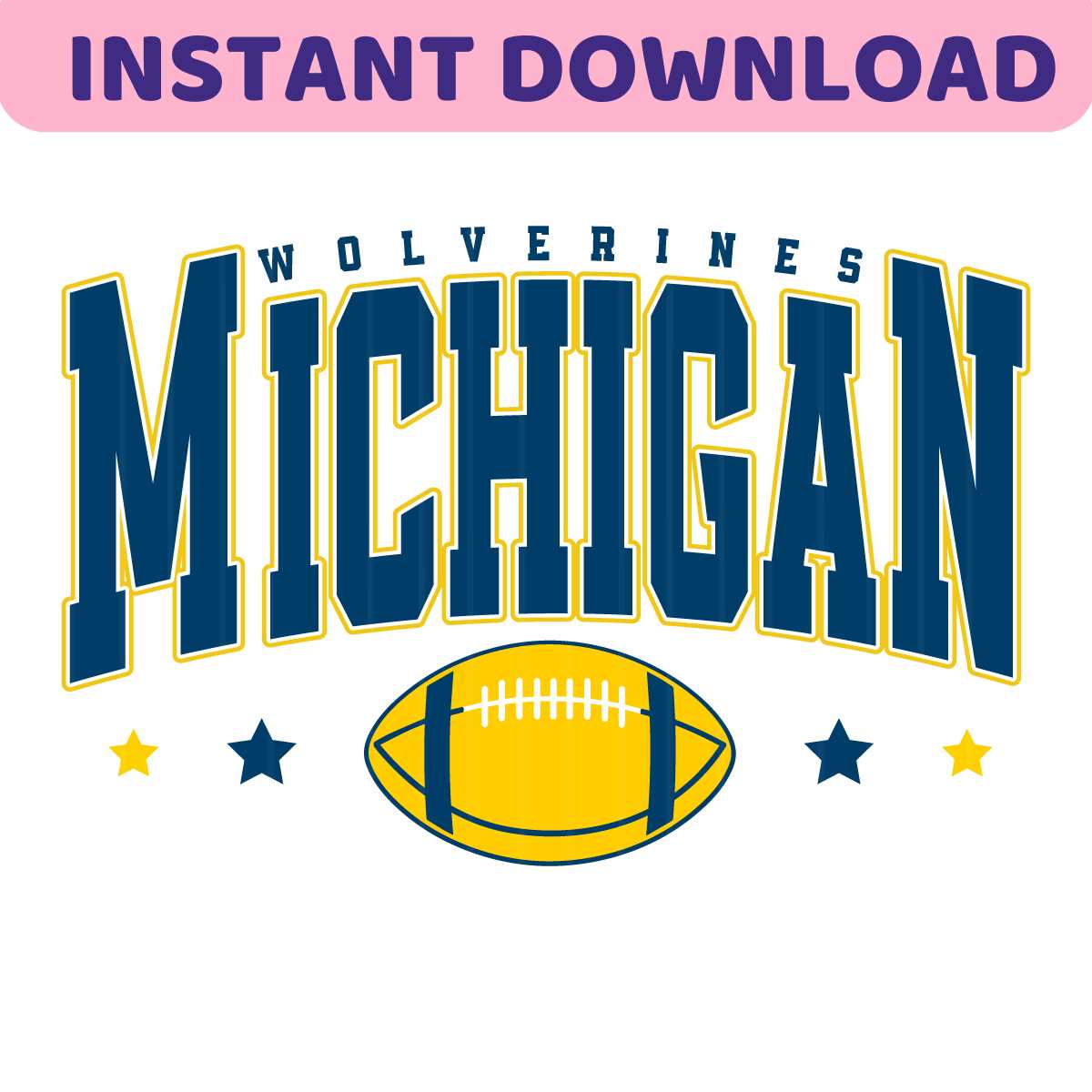 Vintage Varsity Michigan Wolverines SVG Graphic Design File | Inspire ...