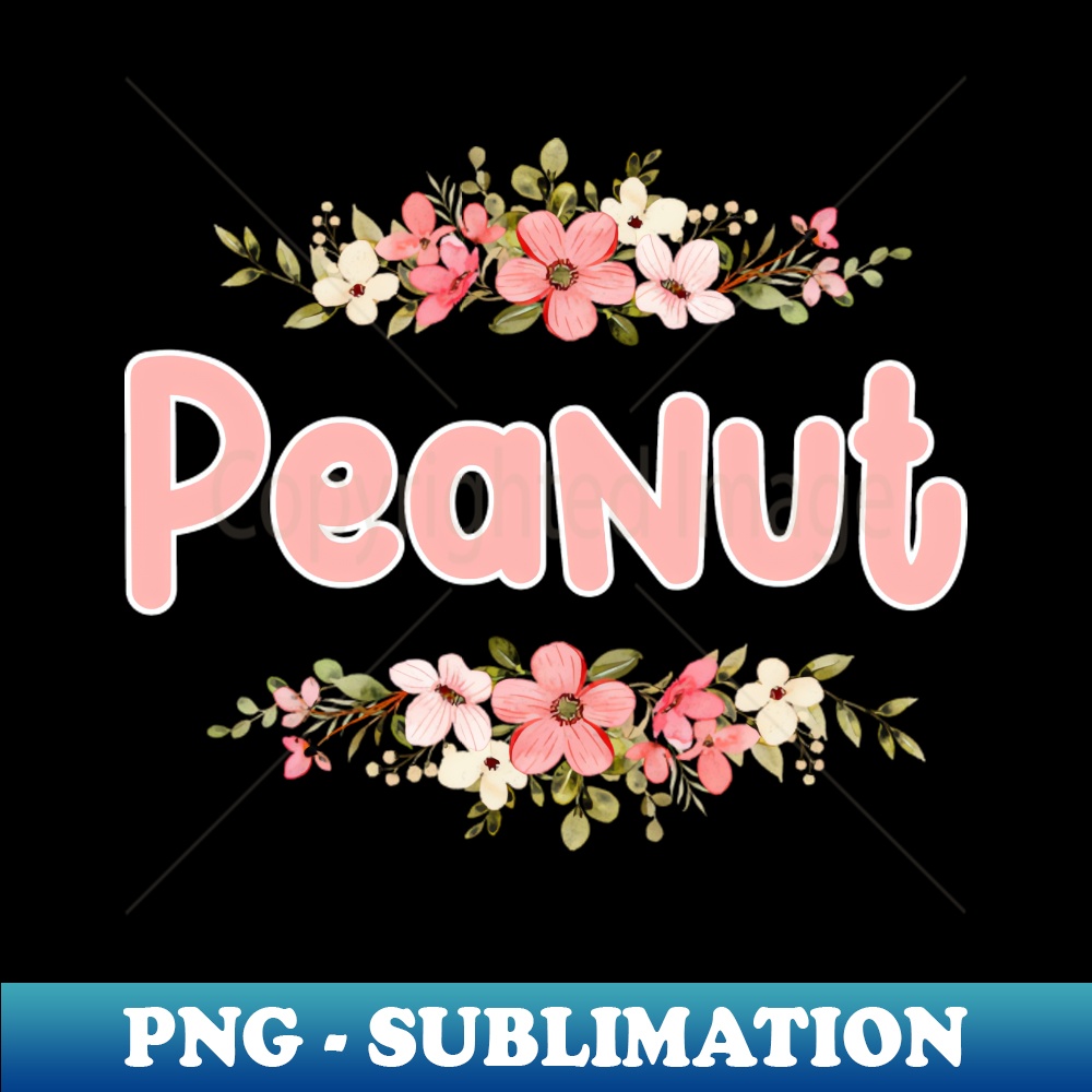 Flower Border Peanut Name Label - High-Resolution PNG Sublim | Inspire ...