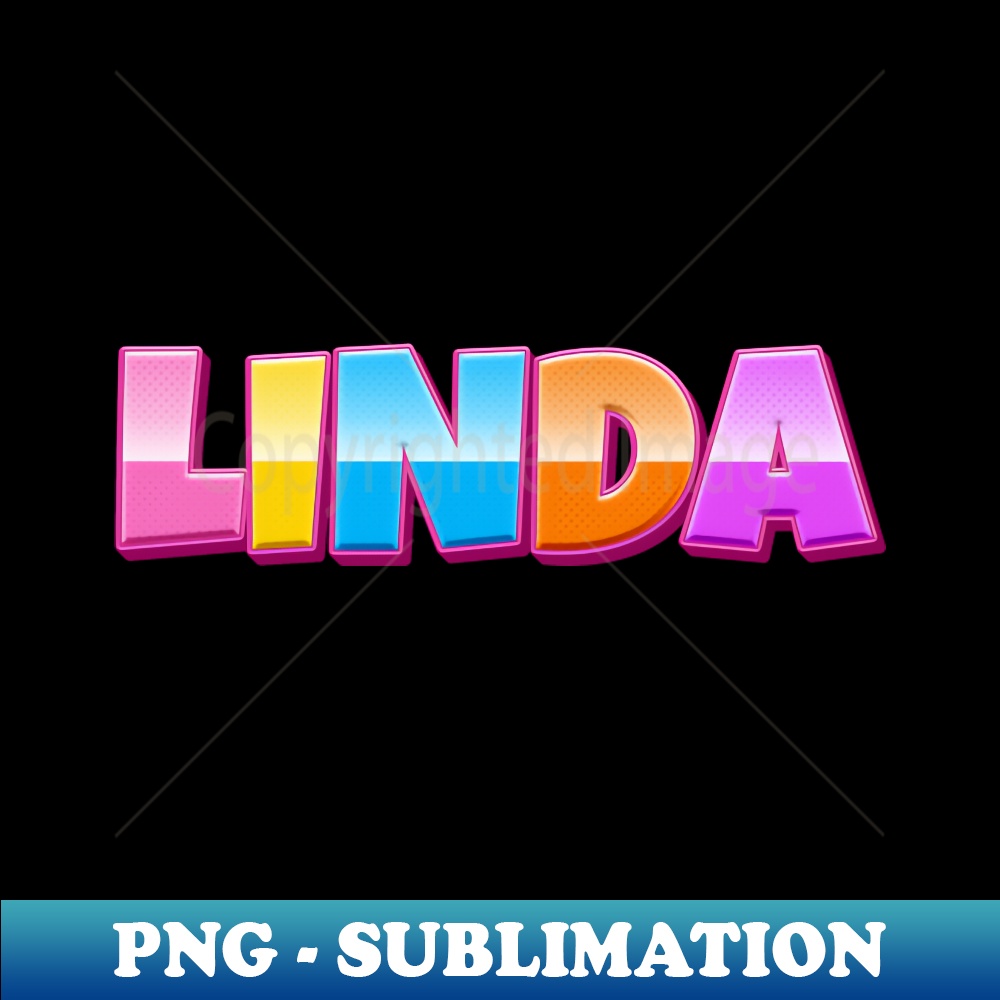 Rainbow Craft Linda Name - Stylish Sublimation Digital Downl | Inspire ...