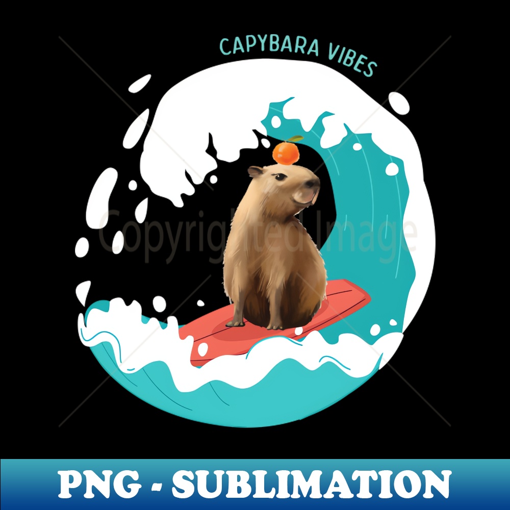 Capybara Vibes Beach Waves Capybara Wildlife Animal Capybara | Inspire ...