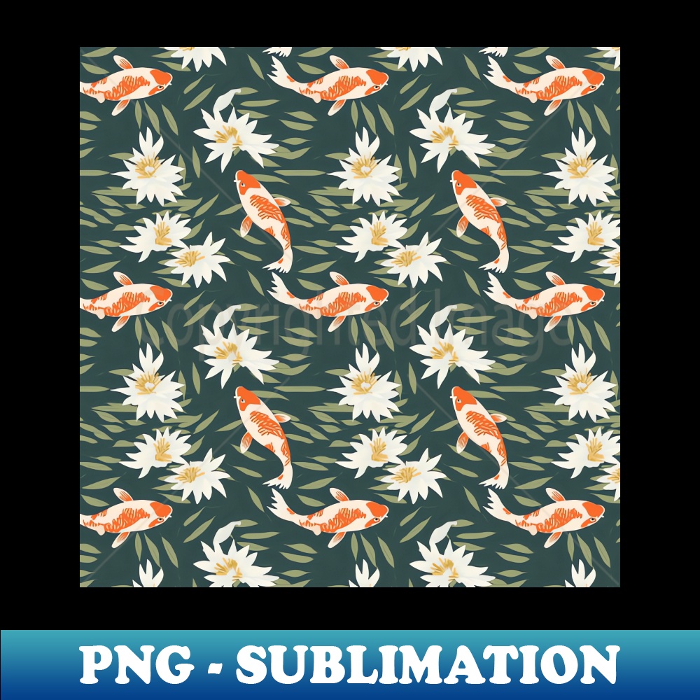 Koi Fish Seamless Pattern Japanese Carp Asian Chinese Easter | Inspire ...
