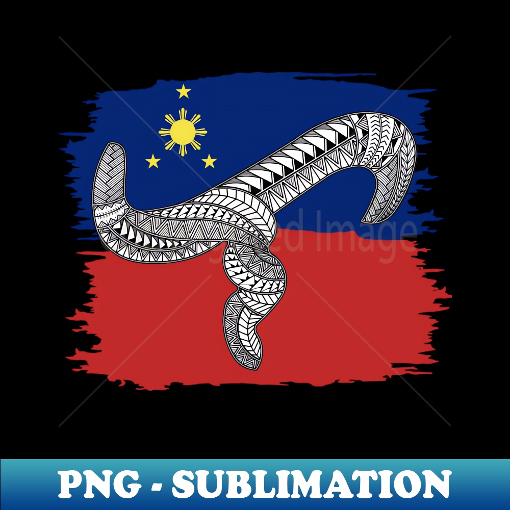 Philippine Flag Tribal line Art Baybayin word LA - Premium | Inspire Uplift