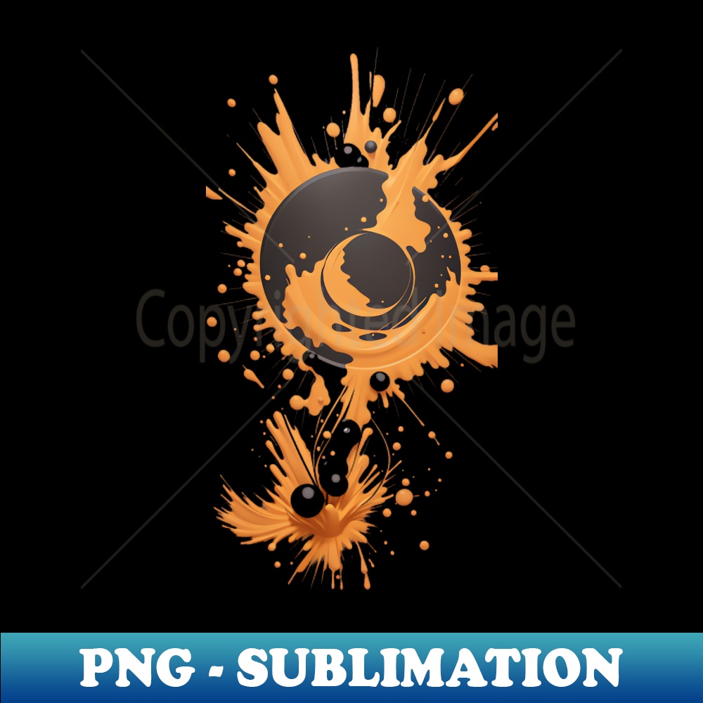 ORANGE SPLASH - PNG Transparent Sublimation Design - Enhance - Inspire ...