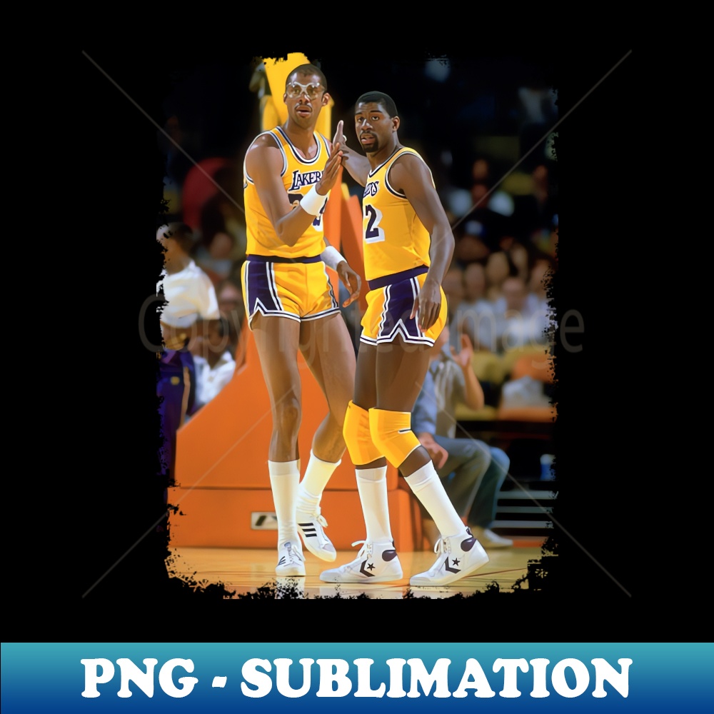 Kareem Abdul Jabbar and Magic Johnson - High-Resolution PNG | Inspire ...