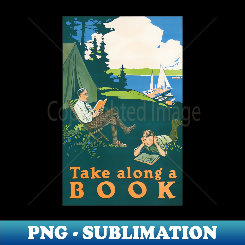Take along a book 1910 camping poster by Magnus Norstad - In | Inspire ...