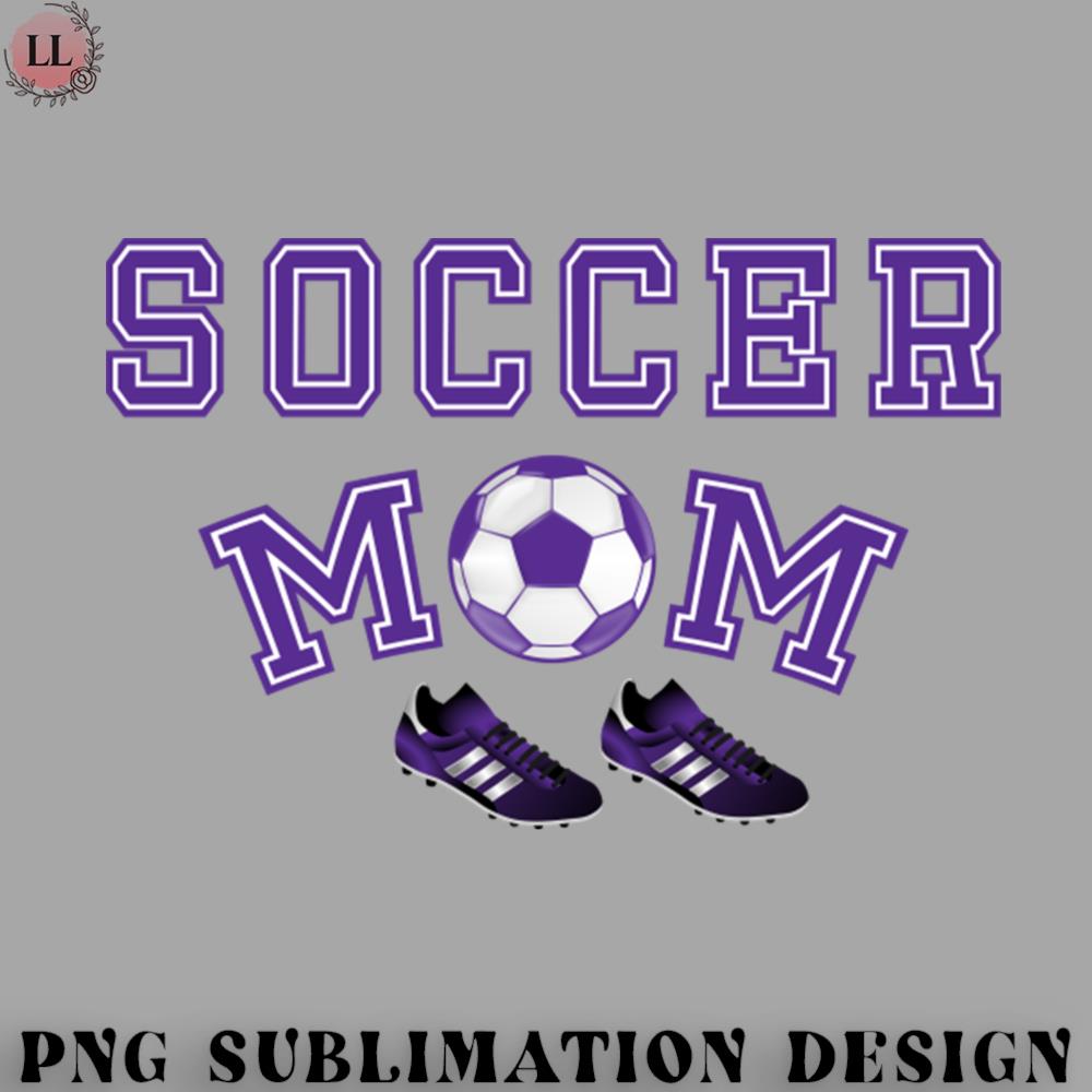 Football PNG Soccer Mom Purple | Inspire Uplift