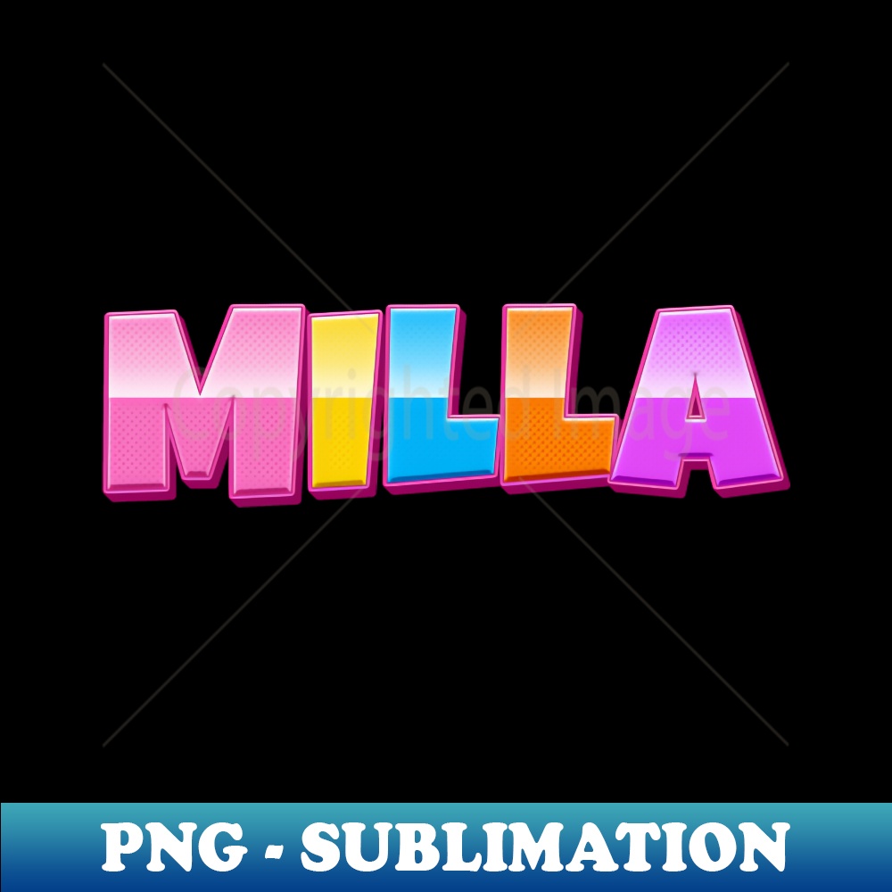 Rainbow Craft Milla Name - Vintage Sublimation PNG Download | Inspire ...