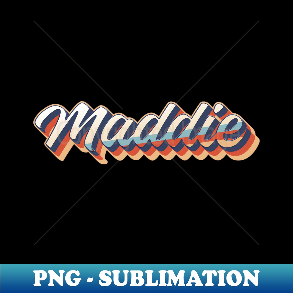 Maddie name - cool 70s retro font surf style design - High-R - Inspire ...