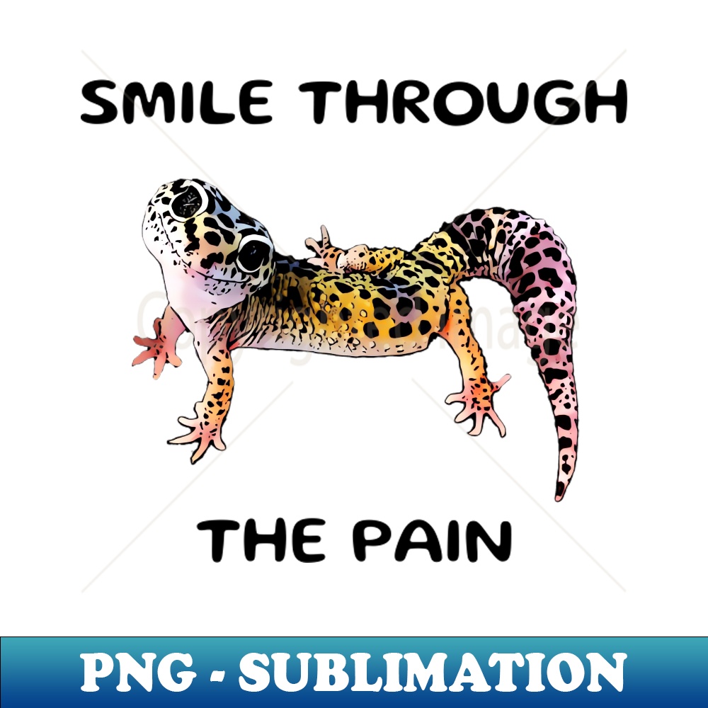 Leopard Gecko Smile Through the Pain Funny Pet Lizard Lover | Inspire ...