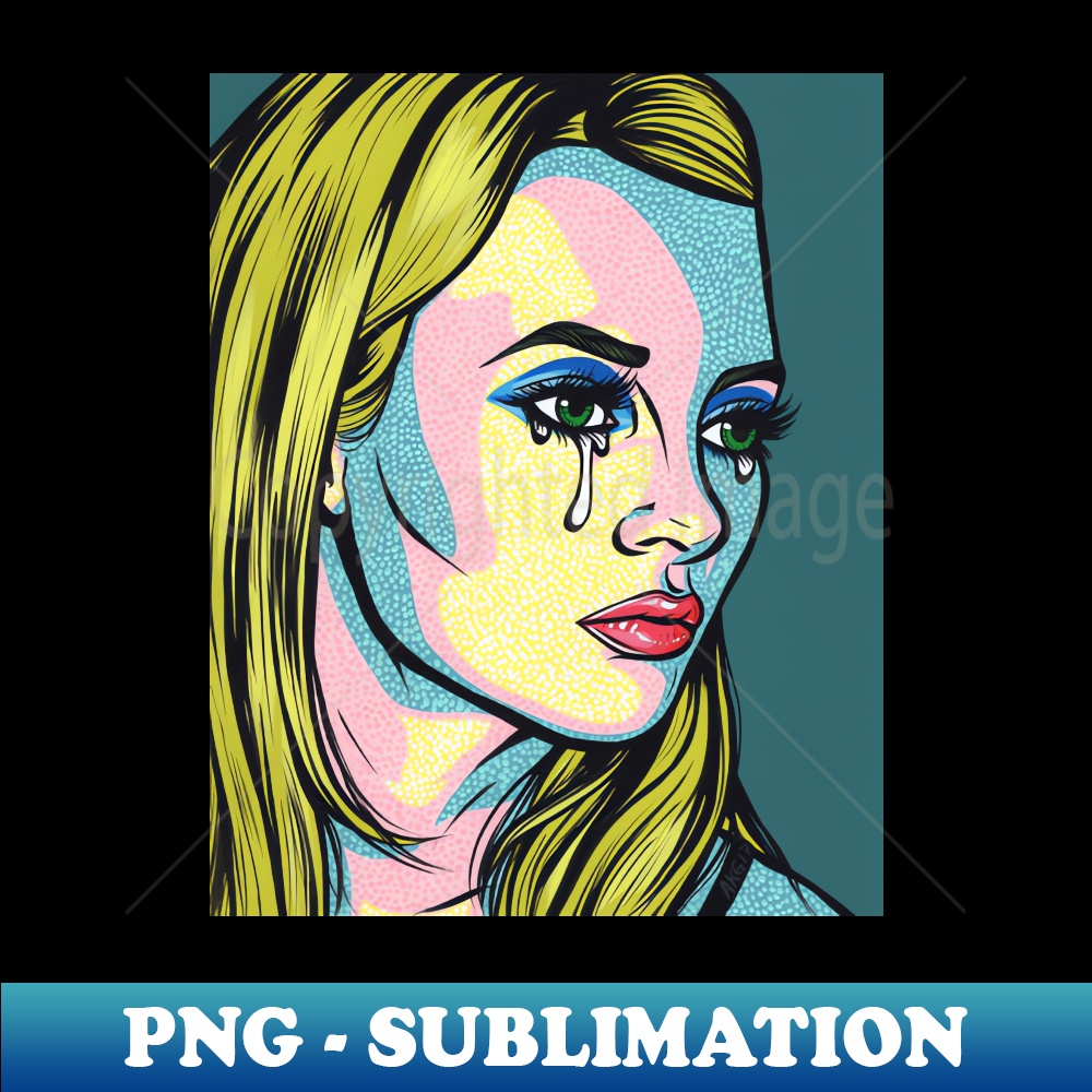 Kate Blonde Crying Comic Girl - Signature Sublimation PNG Fi | Inspire ...