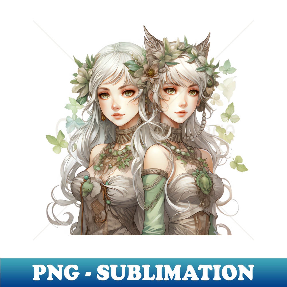Beautiful twin elves - Exclusive Sublimation Digital File - | Inspire ...