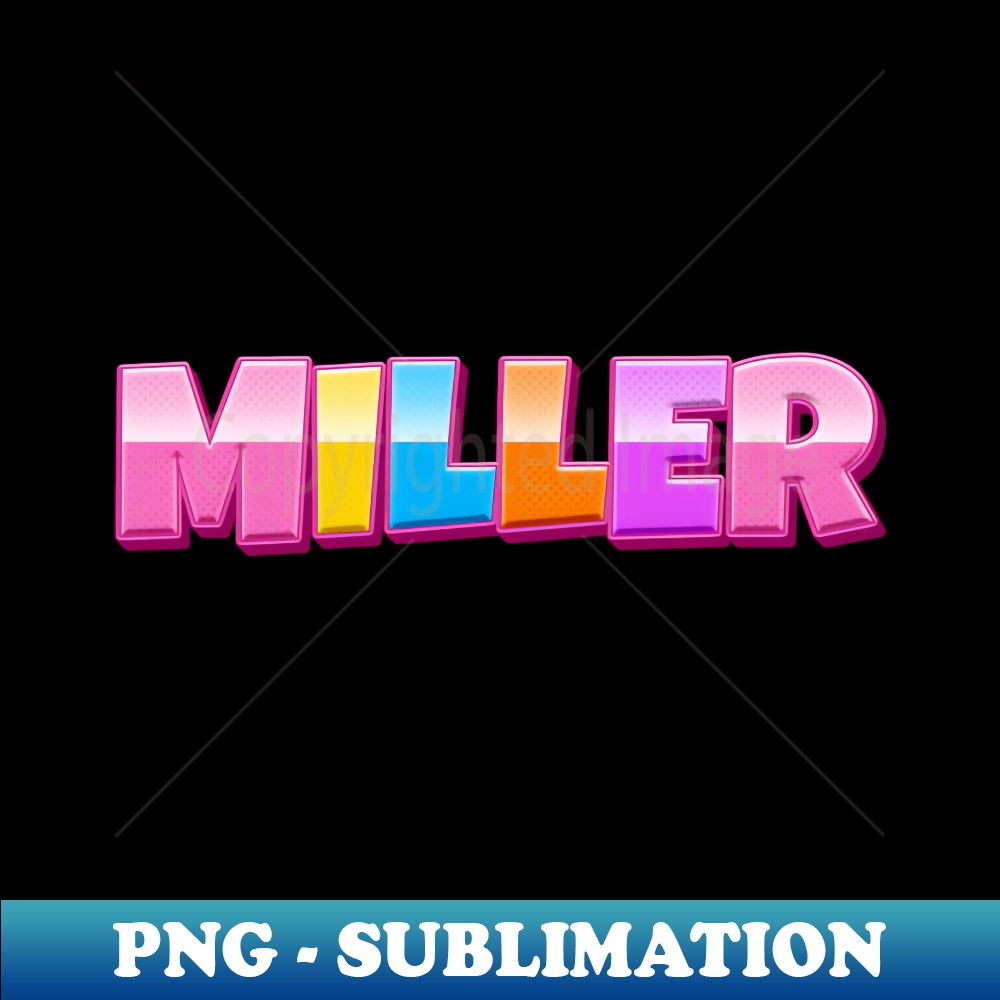 Rainbow Craft Miller Name - Unique Sublimation PNG Download | Inspire ...