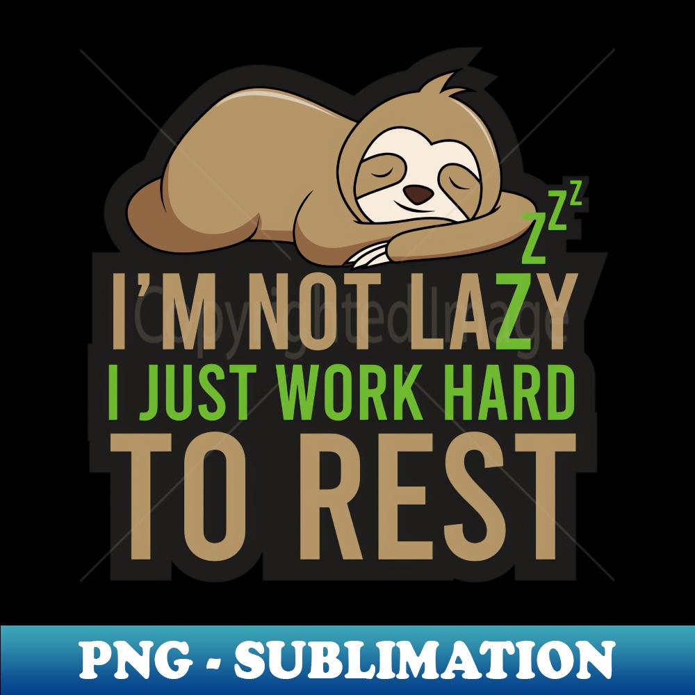 Cute Relax Sloth - Unique Sublimation PNG Download - Unlock | Inspire ...