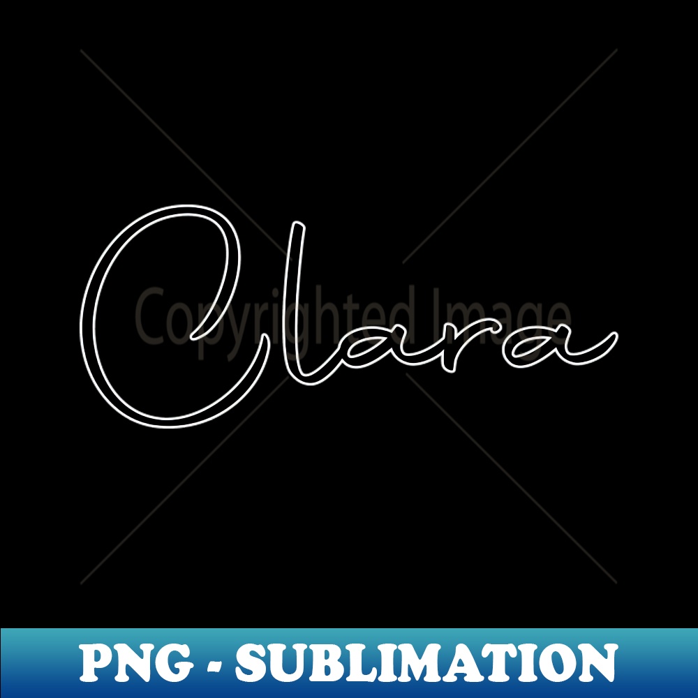Autography Clara Name Label - Aesthetic Sublimation Digital | Inspire ...