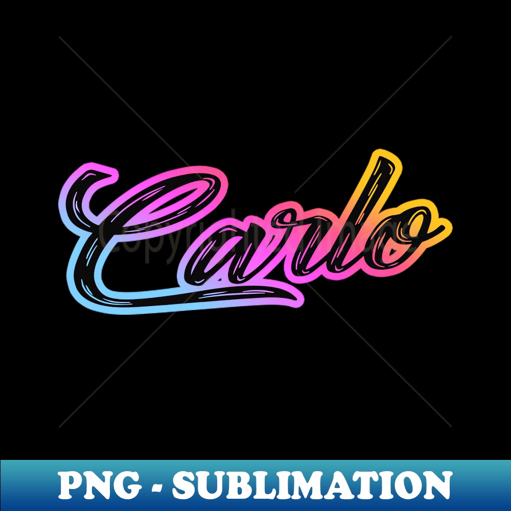 Name Carlo - Unique Sublimation PNG Download - Bring Your De | Inspire ...