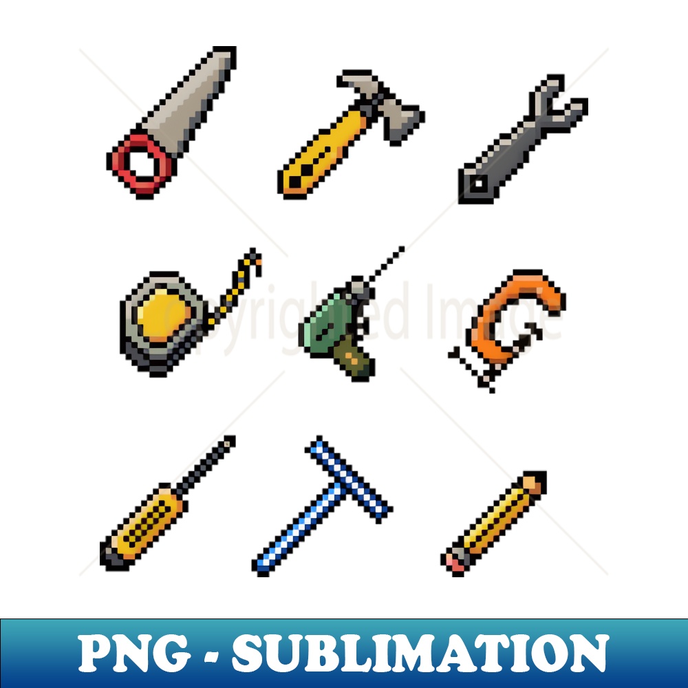 Inventory - Tools - Pixel Art - Elegant Sublimation PNG Down | Inspire ...