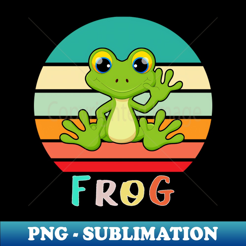 Vintage Retro Frog - Retro PNG Sublimation Digital Download | Inspire ...