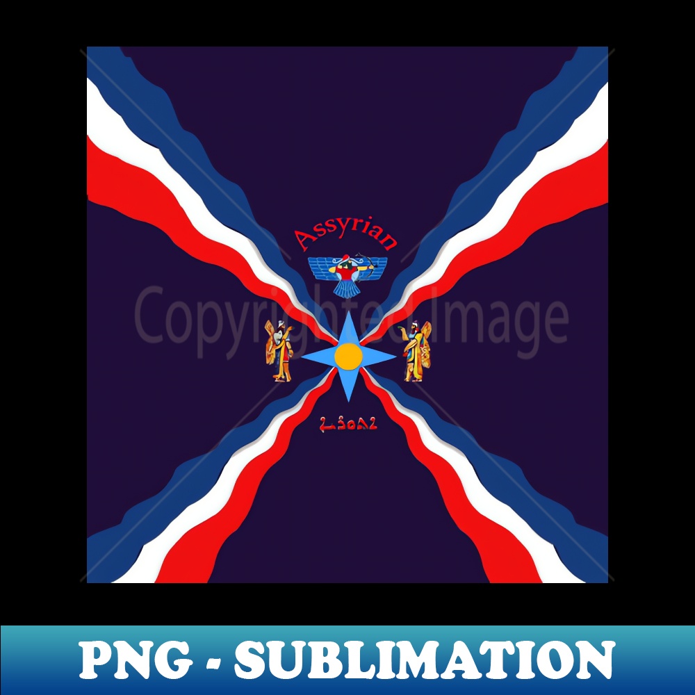 ASSYRIAN Flag Symbols - PNG Sublimation Digital Download - | Inspire Uplift