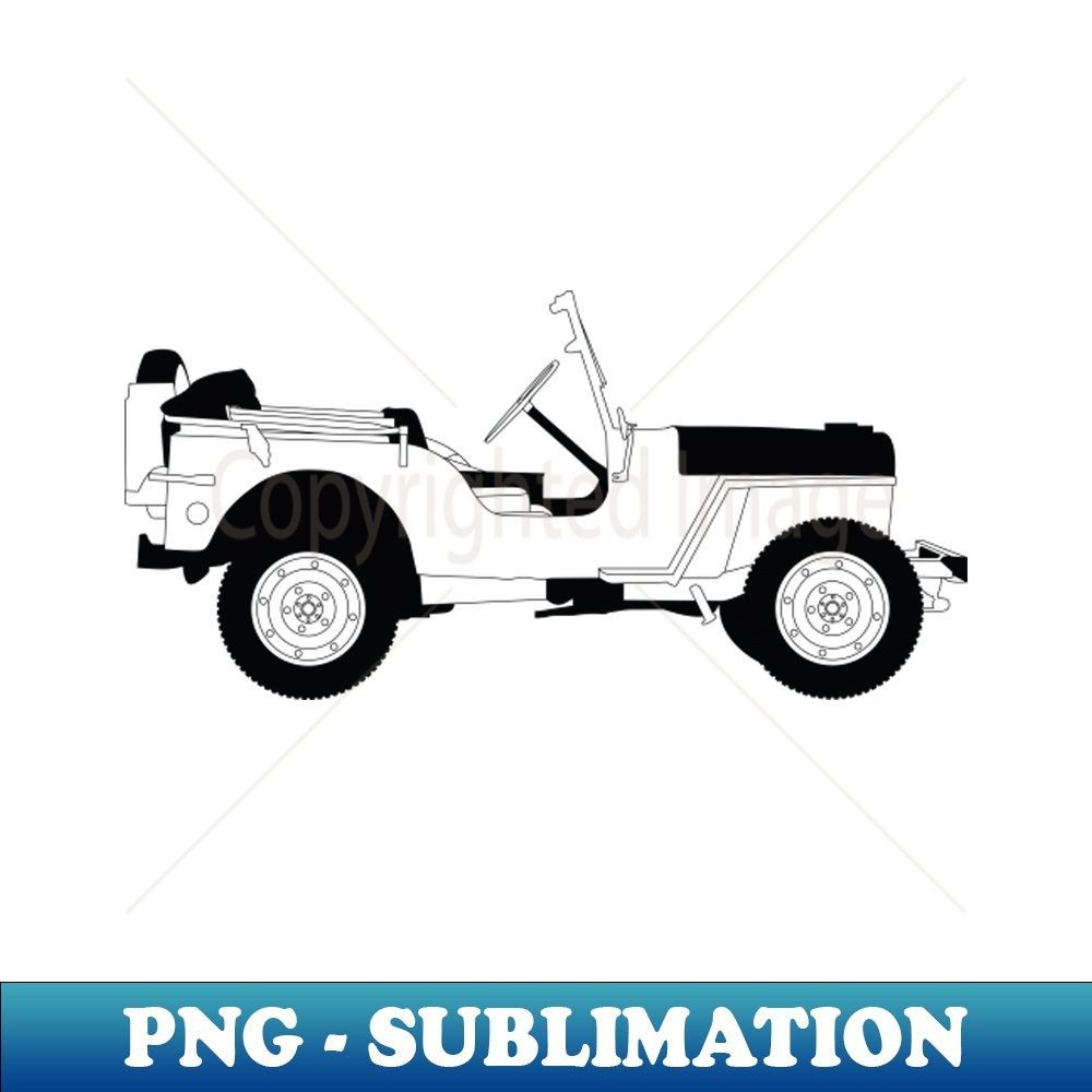 Willys Black Outline - High-Resolution PNG Sublimation File - Inspire ...