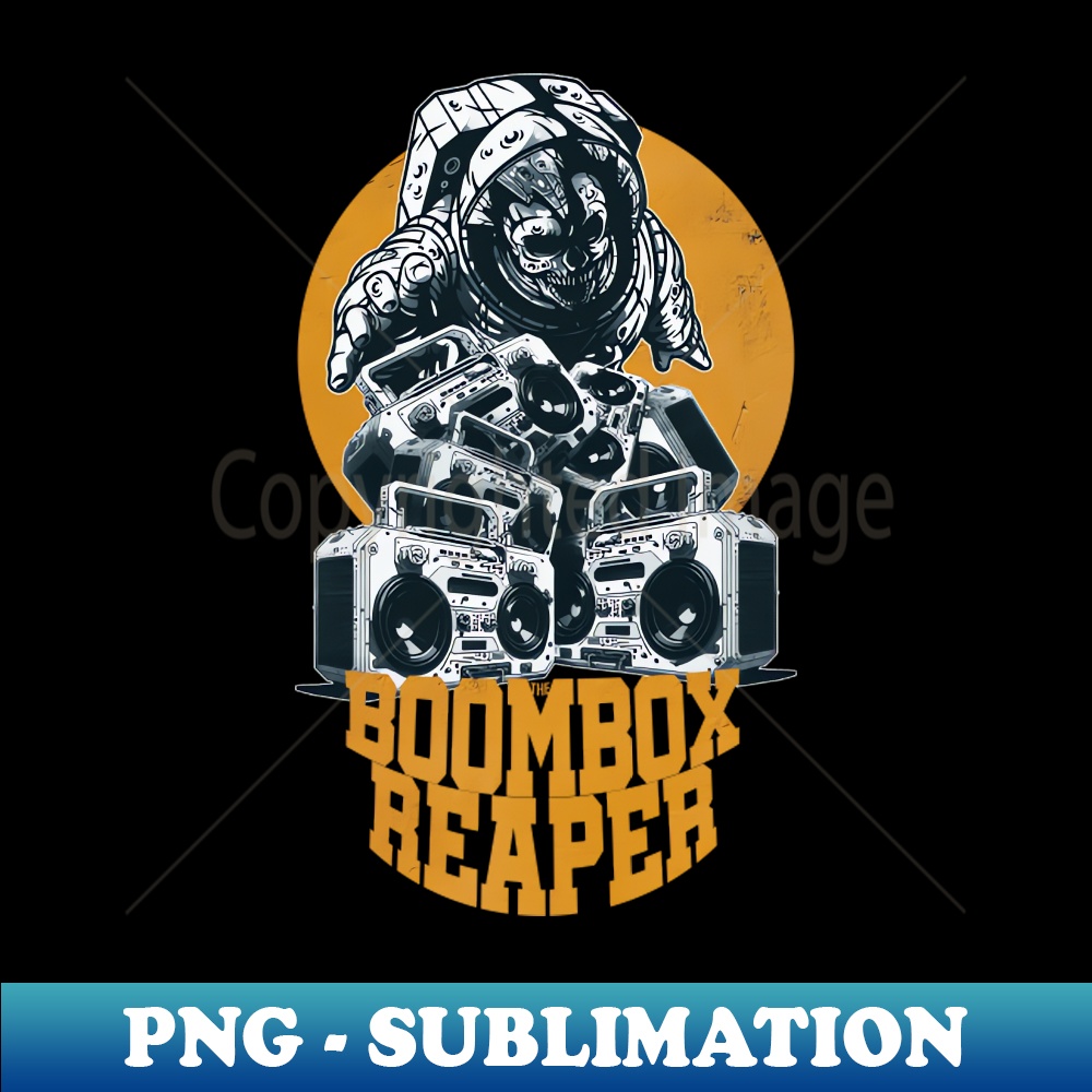 Yellow Boombox Reaper - Skull-Face Astronaut with Boomboxes | Inspire ...