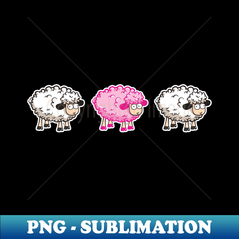 The Pink Sheep 3 sheep version - High-Quality PNG Sublimatio | Inspire ...