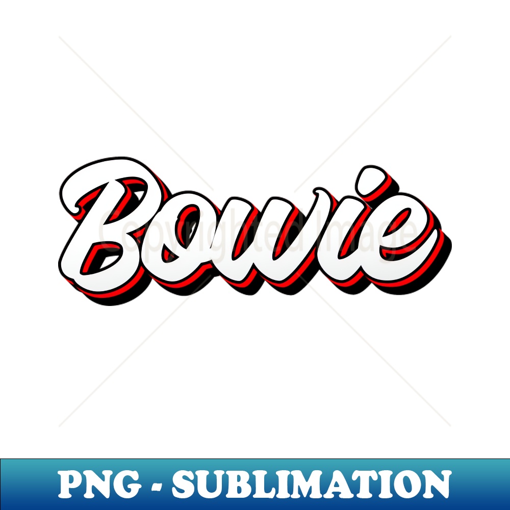 Bowie name - cool 70s retro font - Sublimation-Ready PNG Fil | Inspire ...