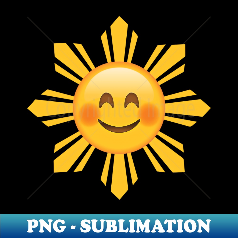 Filipino Sun Smiley Blushing Face Emoji - Modern Sublimation | Inspire ...