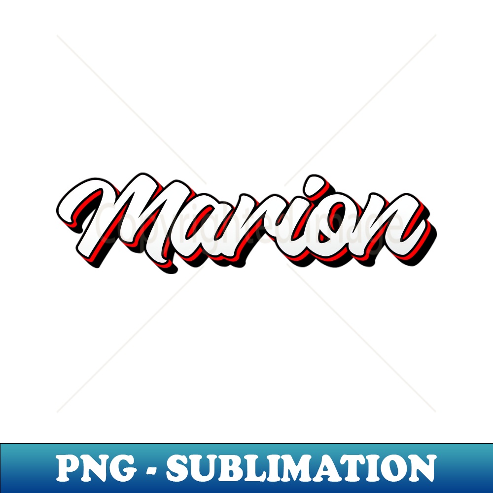 Marion name - cool 70s retro font - Sublimation-Ready PNG Fi - Inspire ...