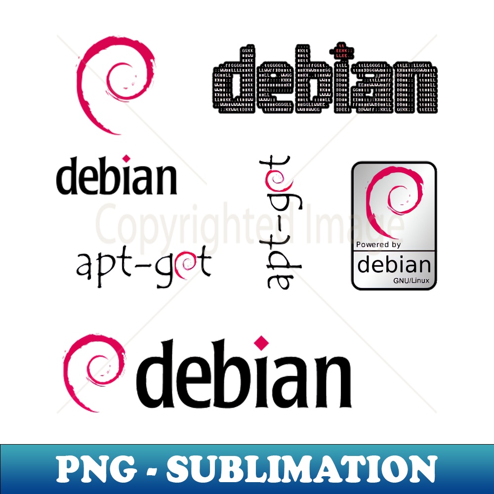 debian sticker set - PNG Transparent Sublimation File - Perf | Inspire ...