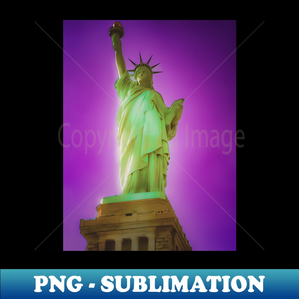 Purple Lady Liberty New York City - Premium PNG Sublimation | Inspire ...