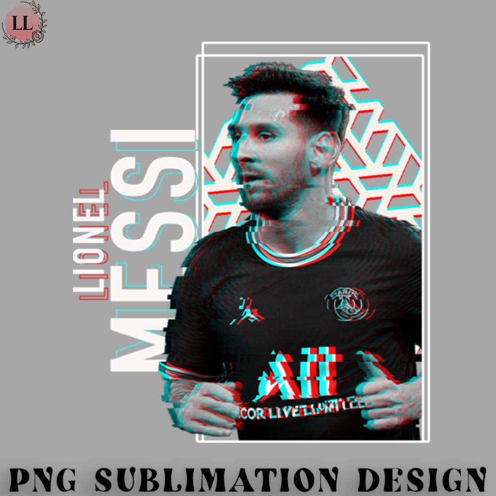 Football PNG Lionel Messi Glitch Effect | Inspire Uplift