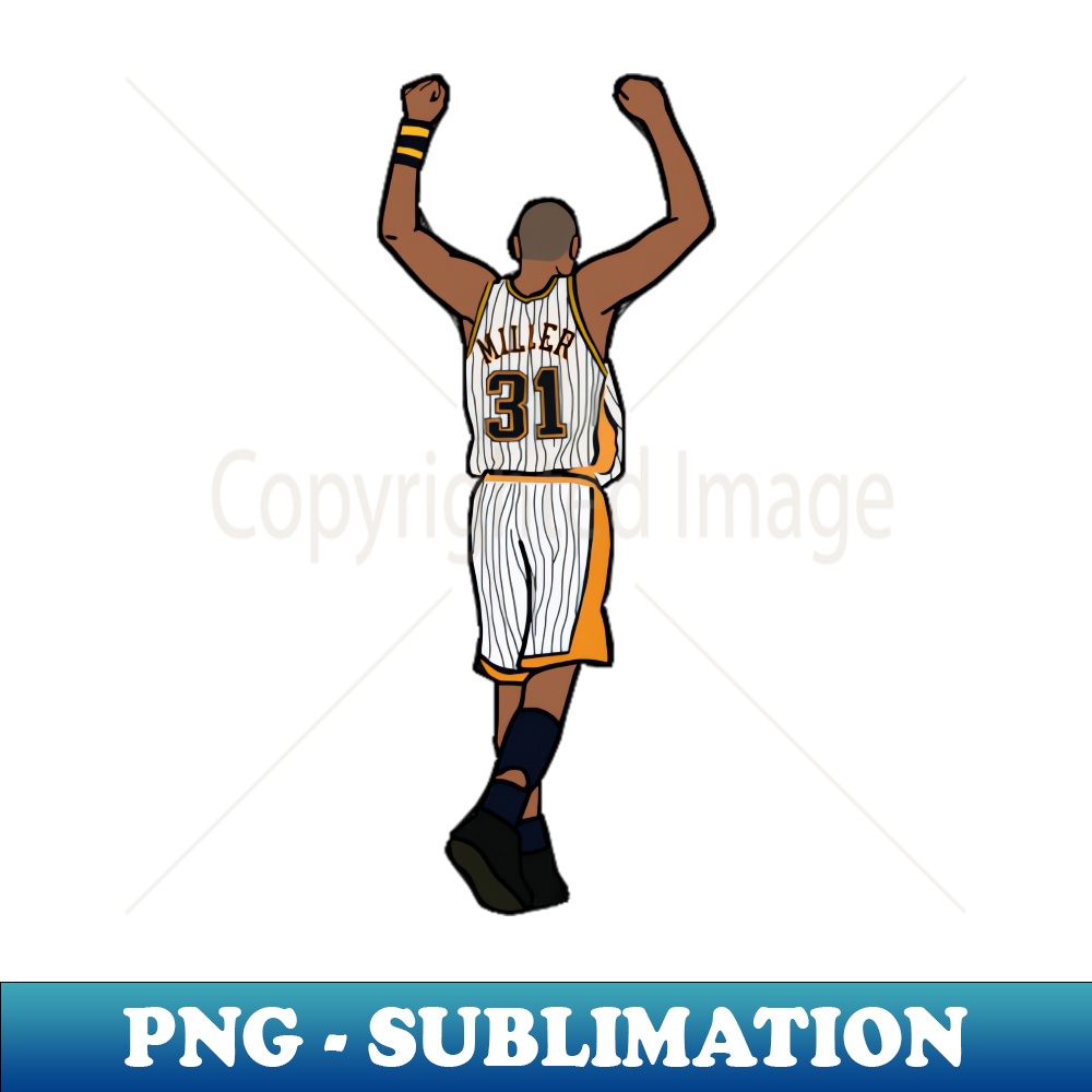 Reggie Miller Throwback Celebration Indiana Pacers NBA - PNG | Inspire ...