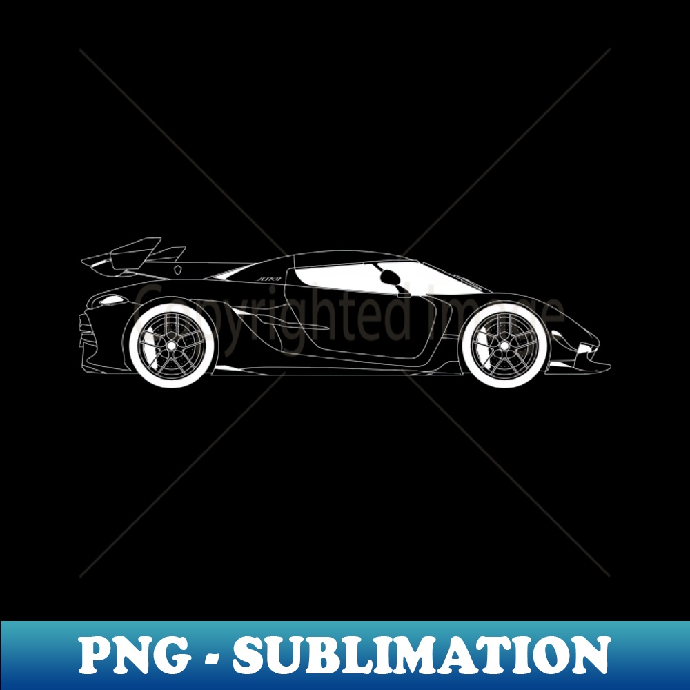 Jesko Attack White Outline - Trendy Sublimation Digital Down - Inspire ...